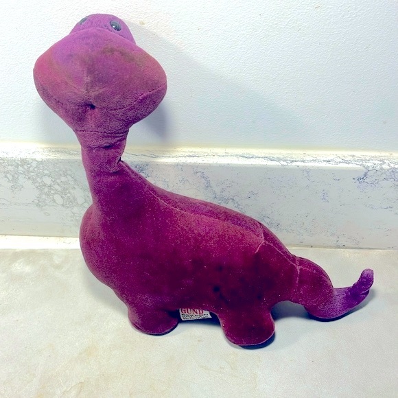 Gund | Toys | Vintage Gund Purple Brontosaurs Dinosaur Stuffed Animal ...